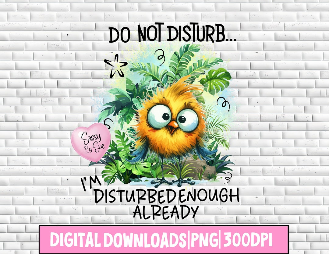 Do Not Disturb I'm Disturbed Enough Already PNG, Quirky Sublimation ...