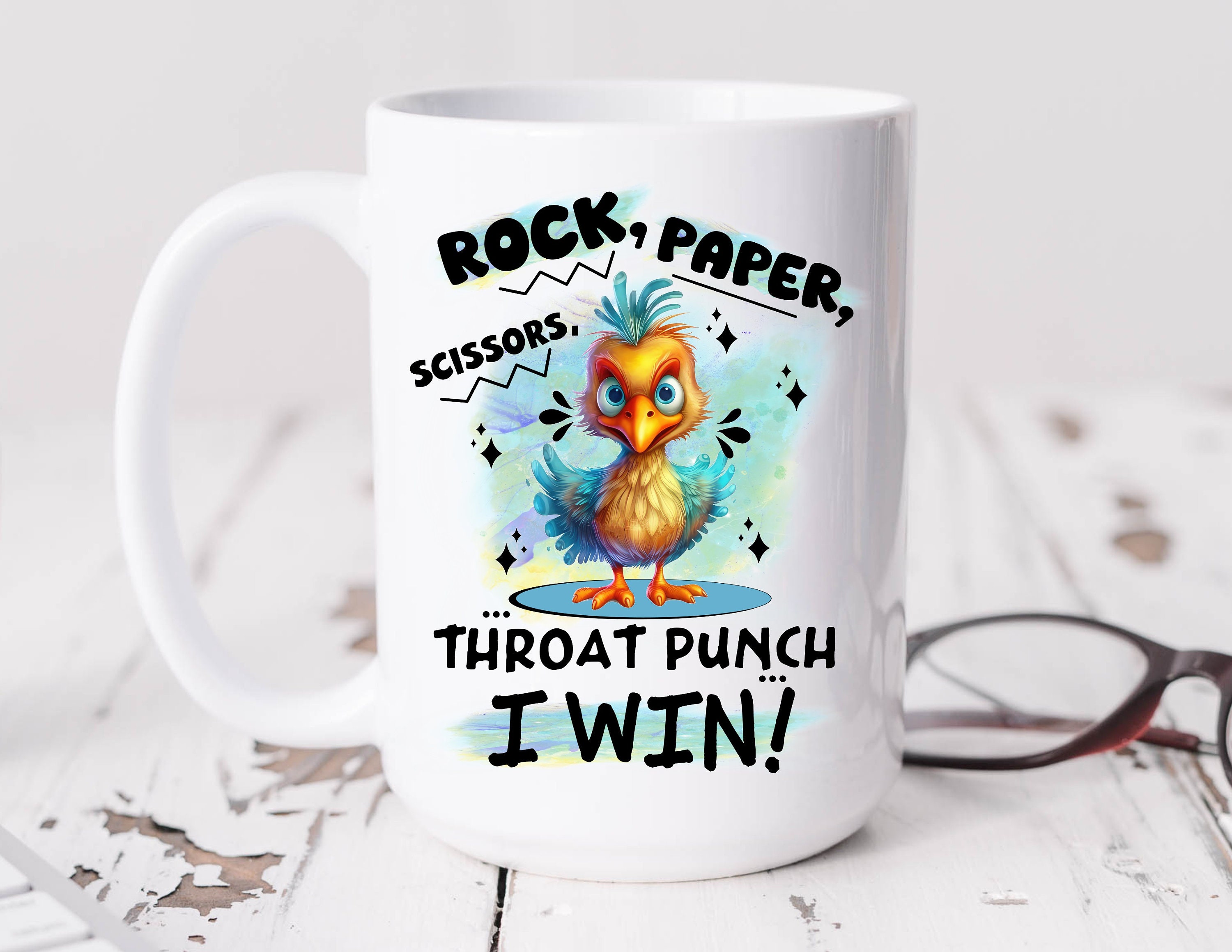 Rock Paper Scissors I Win PNG, Sublimation Silly Chicken PNG, Funny ...