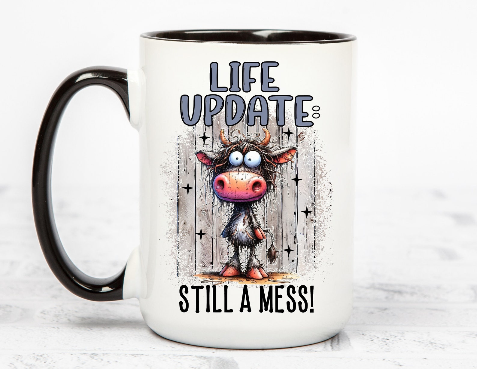 Life Update Still A Mess PNG, Sublimation Design, Messy Cow PNG, Cow ...