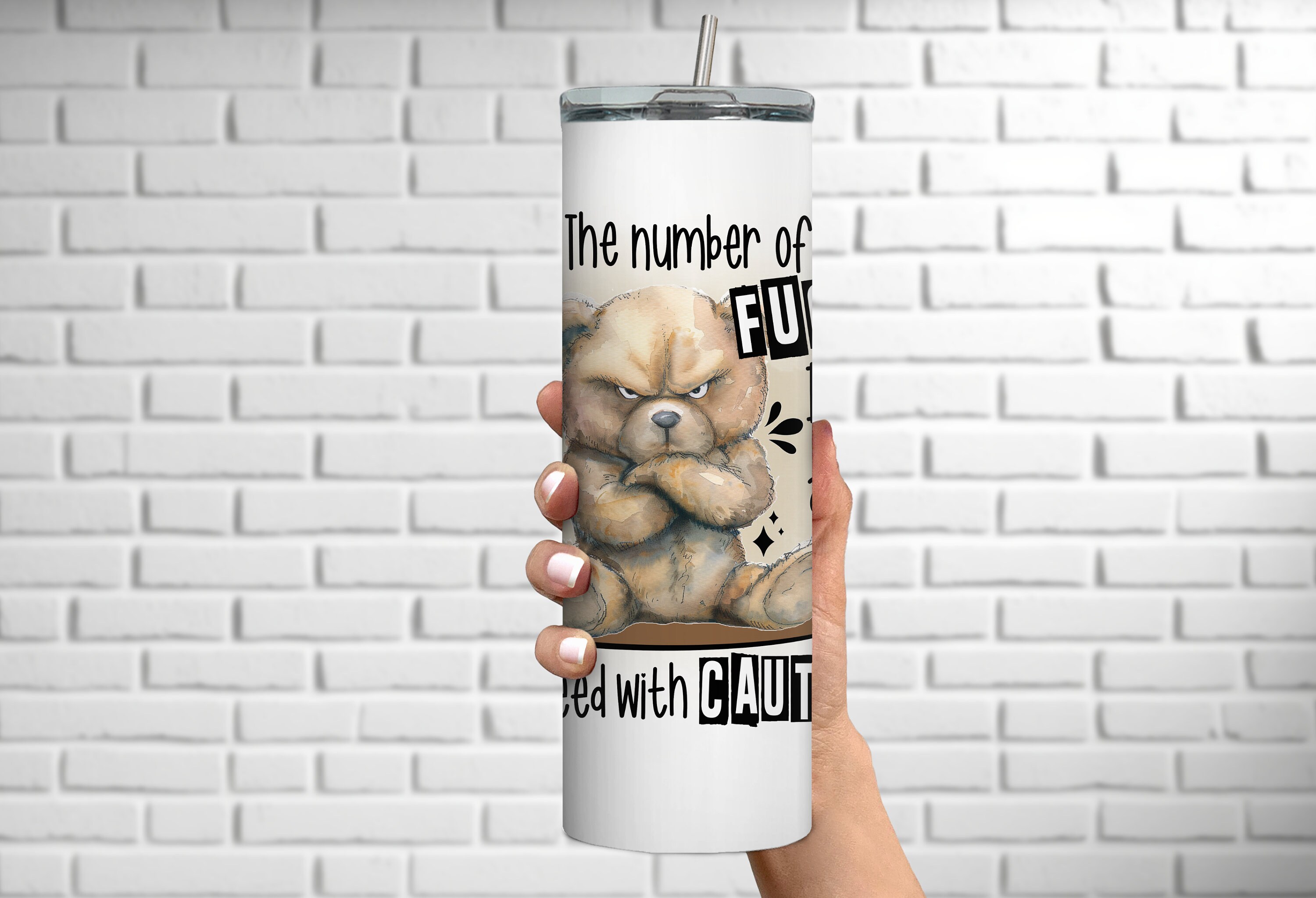 Funny Teddy Bear Mature PNG, the Number of Fcks I Give PNG, Sublimation ...