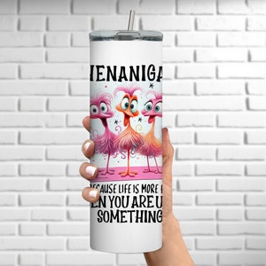 Shenanigans Pink Flamingos PNG Sublimation Digital Design Fun Tropical ...