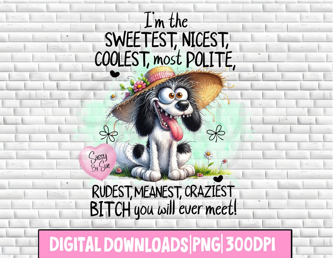 I'm the Sweetest Nicest Coolest PNG, Sublimation Design, Funny ...