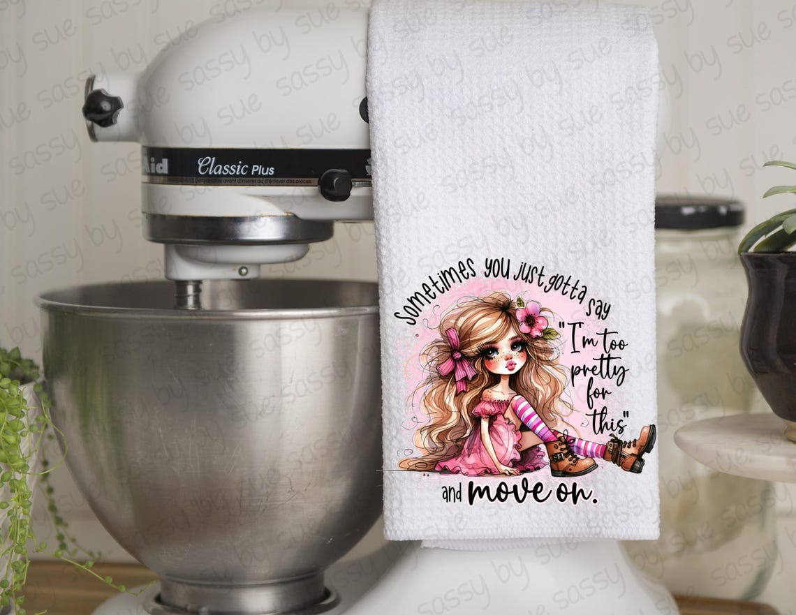 I'm Too Pretty for This PNG, Sublimation Clipart, Pretty Girl in Pink ...