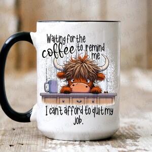 Waiting for the Coffee to Remind Me PNG, Sublimation Design, Funny ...