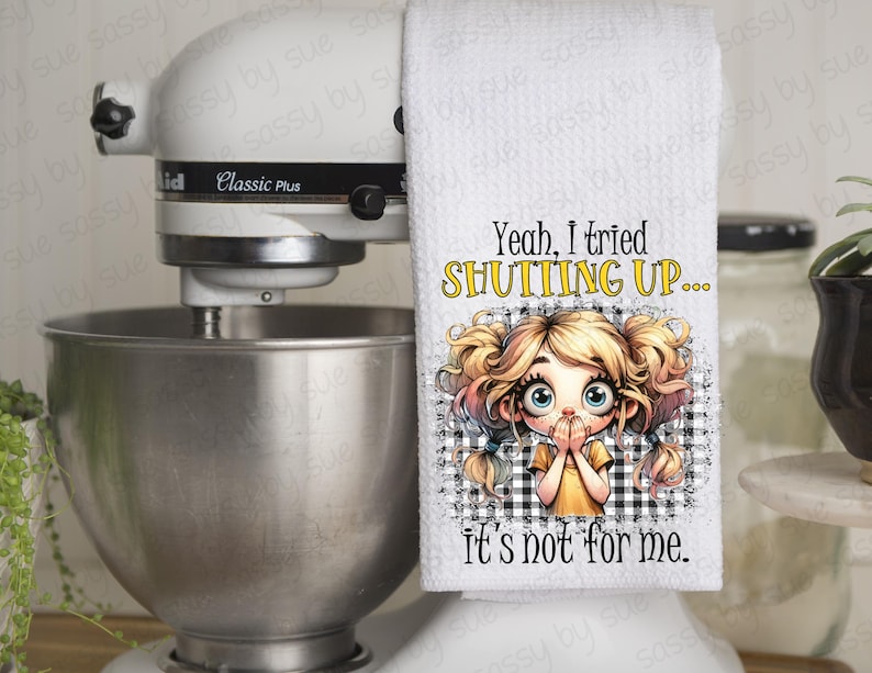 Yeah I Tried Shutting up PNG, Sublimation Design, Cute Girl PNG ...