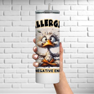 Allergic to Negative Energy PNG, Sublimation Design, Yoga Duck, Silly ...