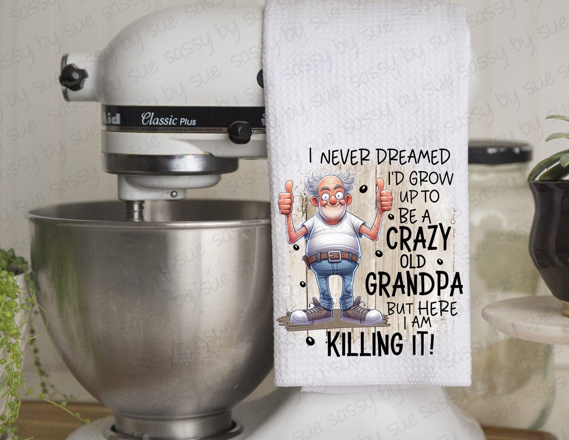 Crazy Old Grandpa PNG, Sublimation Design, Funny Grandpa PNG, Cartoon ...