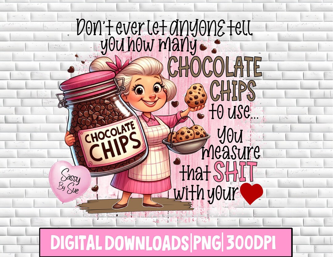 Baking Cookies Chocolate Chips PNG, Sublimation Design, Baker PNG, Cute ...