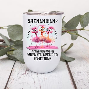 Shenanigans Pink Flamingos PNG Sublimation Digital Design Fun Tropical ...