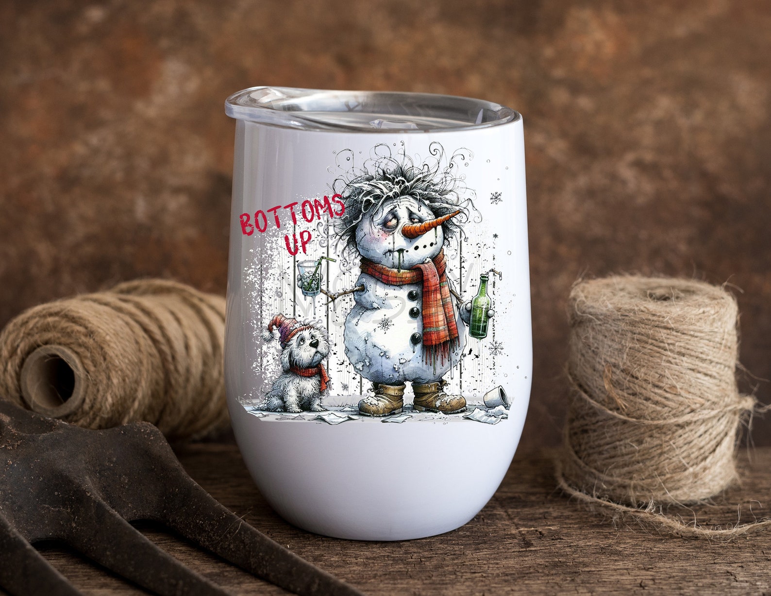 Bottoms up Snowman PNG, Sublimation Design, Messy Snowman, Grunge, Dark ...