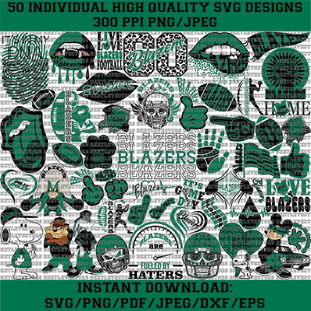 50 SVG Mega Bundle Mega PNG Bundle Football Mascot Game - Etsy