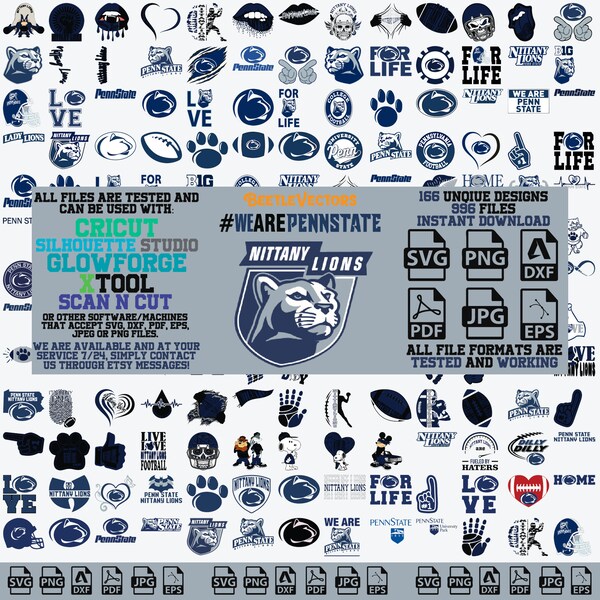 Penn State Logo Dxf - Etsy