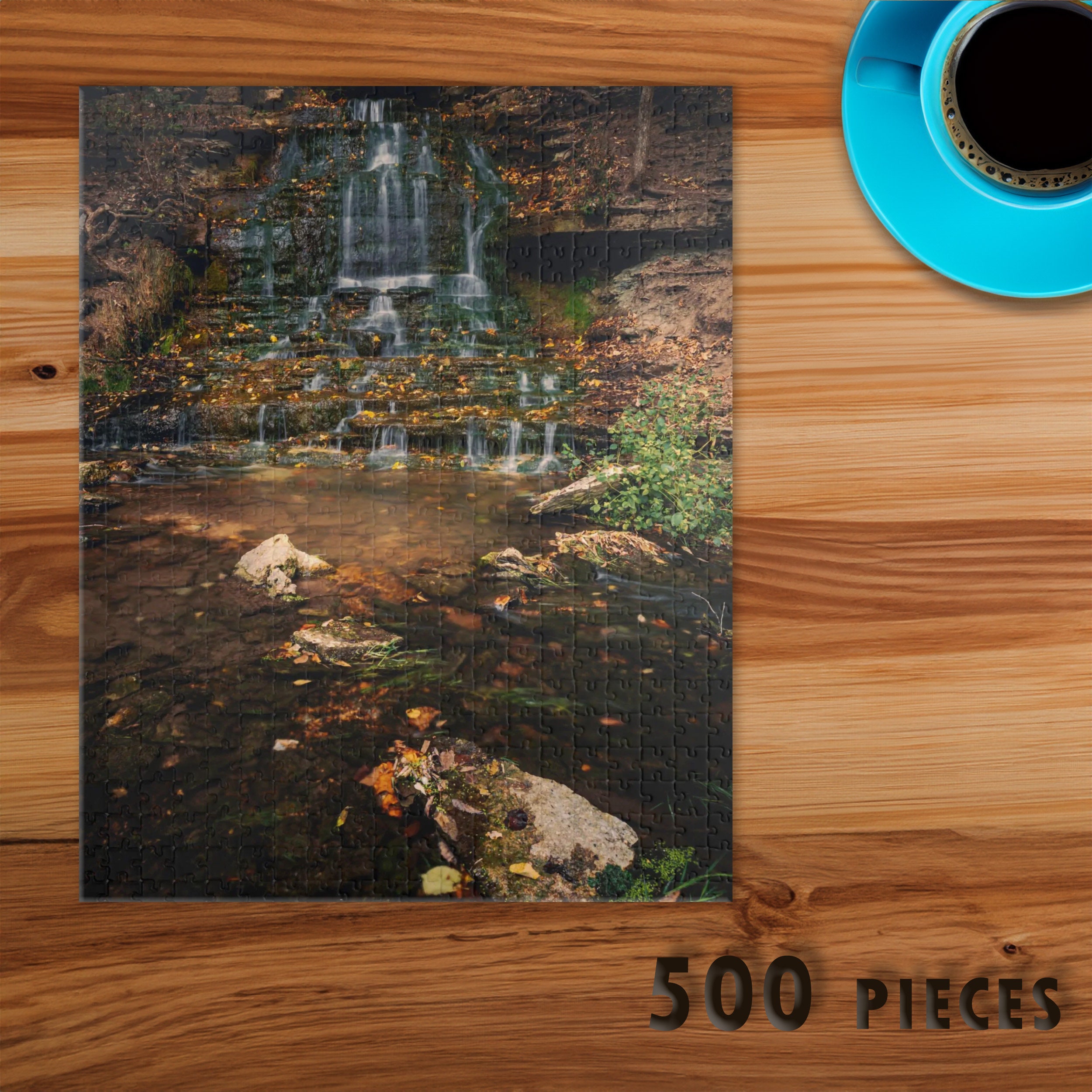 Waterfall Nature Jigsaw Puzzle Autumn Waterfall Puzzle Puzzle for ...