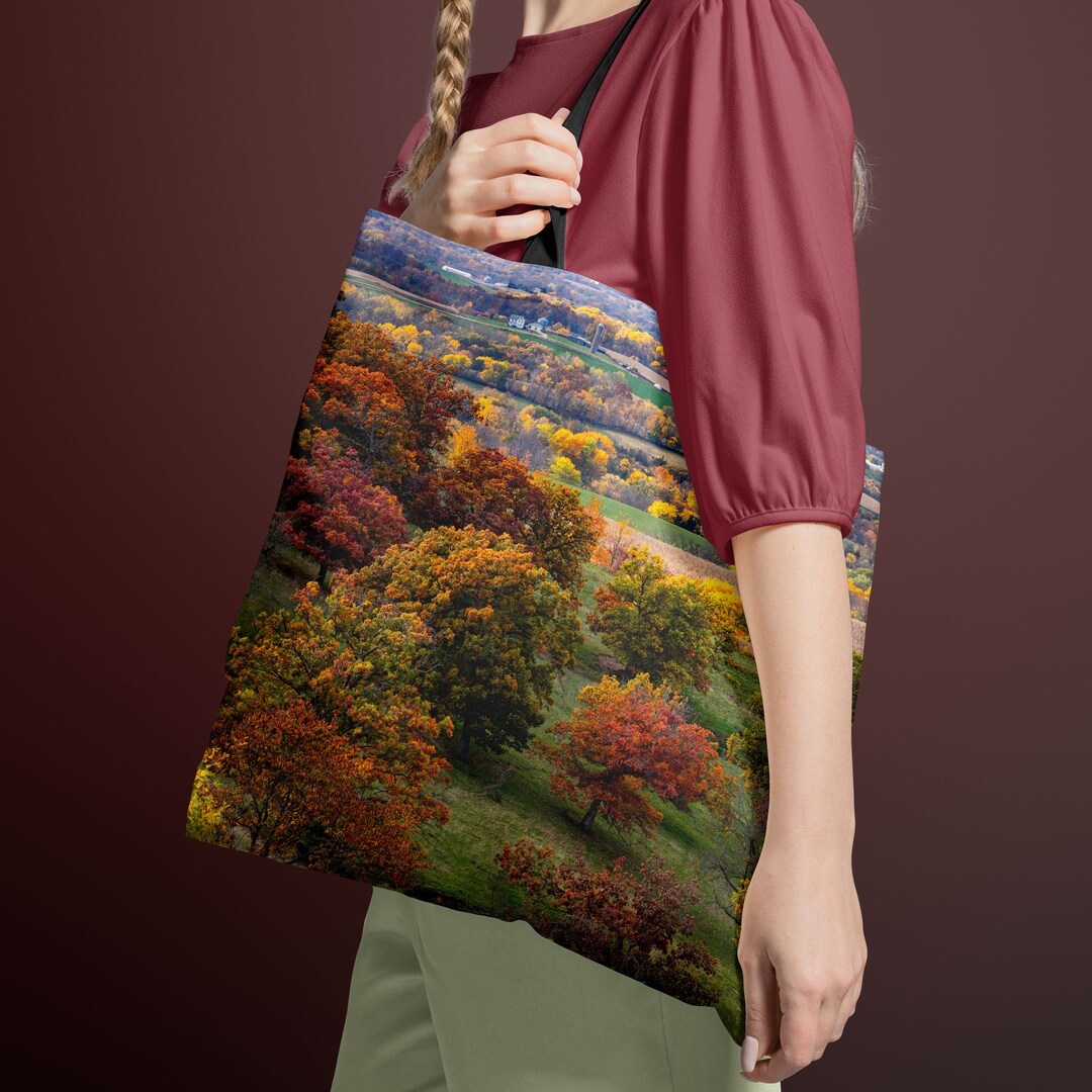 Midwest Autumn Vibes Tote Bag | Fall Foliage Carryall | Nature Lover ...