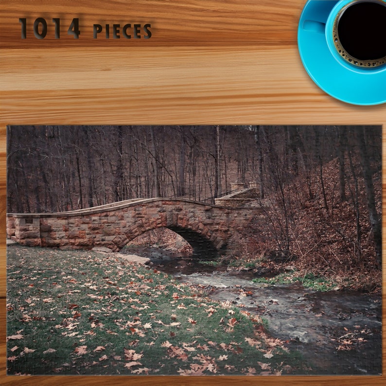 Autumn Scene Nature Puzzle Fall Stone Bridge Puzzle for Adults - Etsy