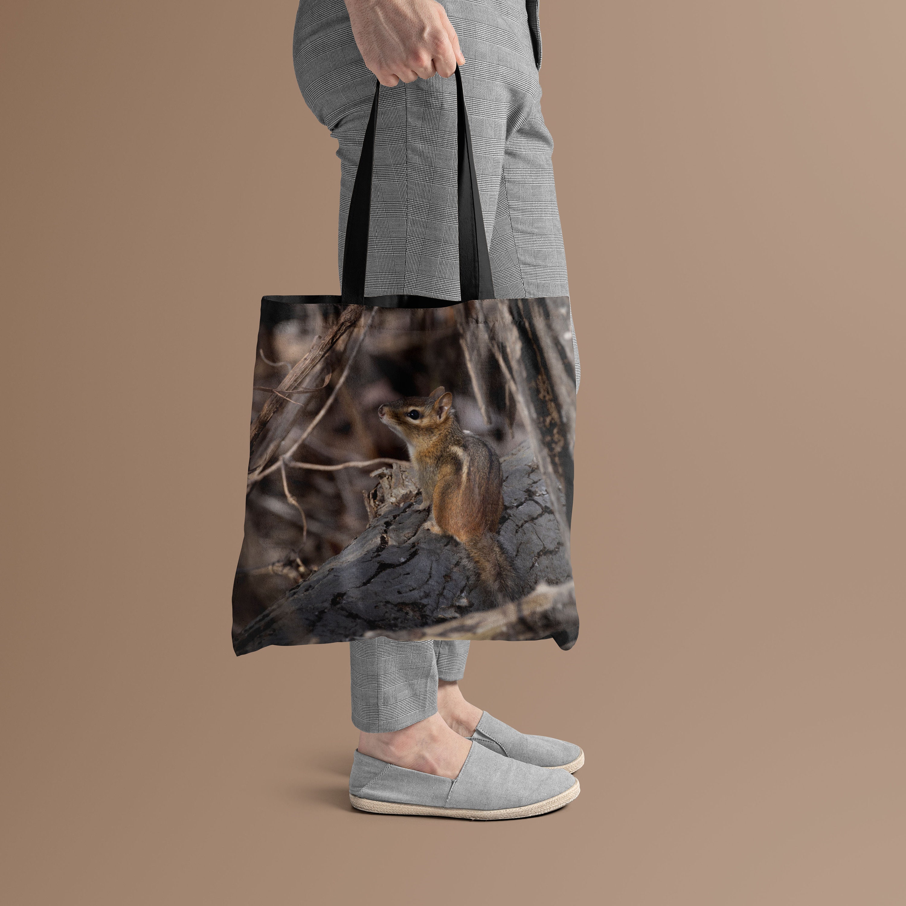 Nature Theme Tote Bag Chipmunk Tote Wildlife Tote Bag Unique Tote - Etsy