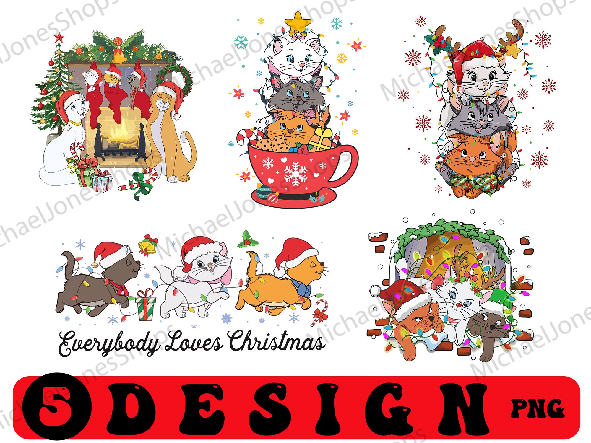 Dis-ney Aristocats Christmas Png, Marie Christmas Shirt, Aristocats ...