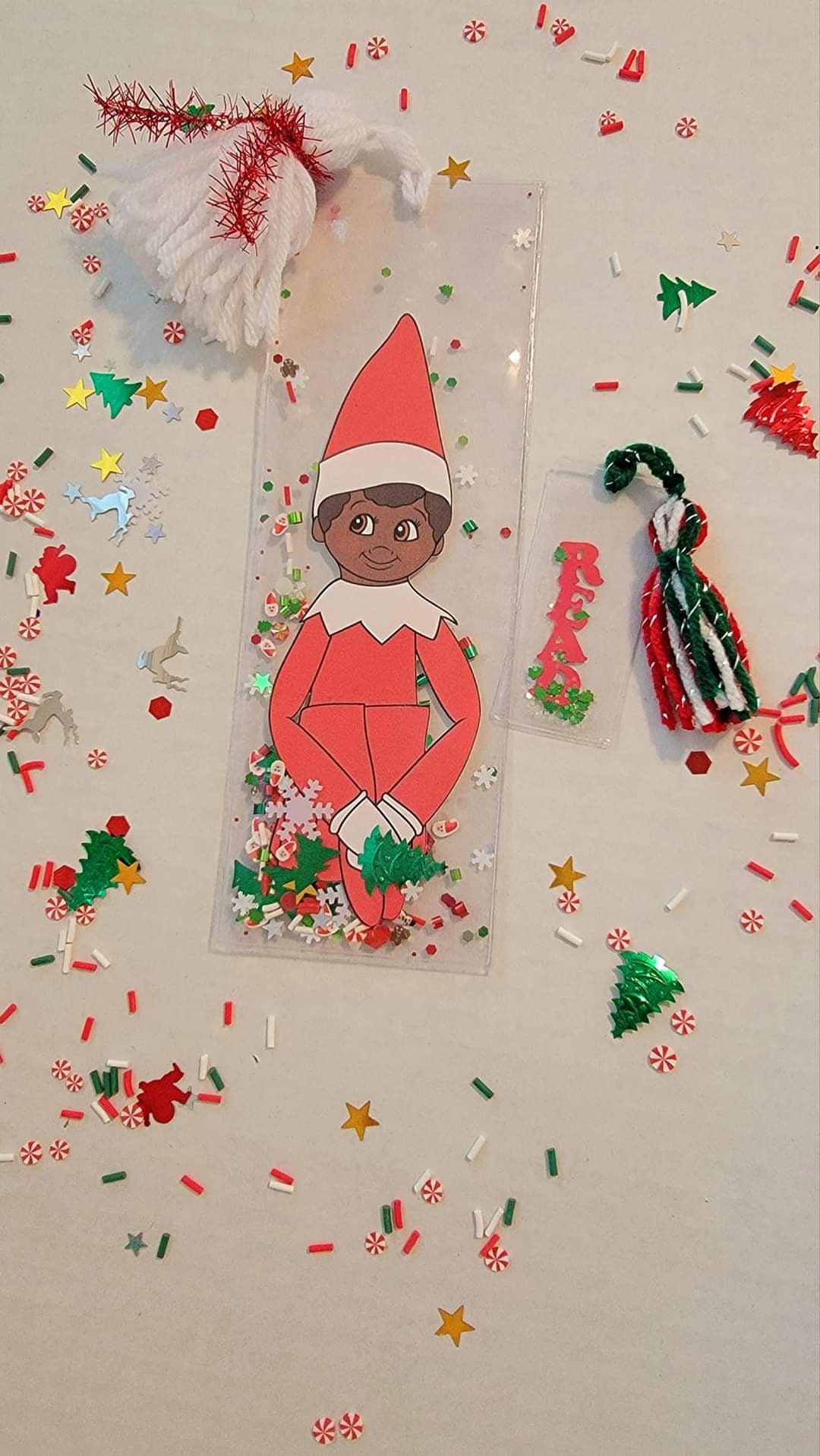Red Boy Elf Shaker Bookmark dark Skinned - Etsy