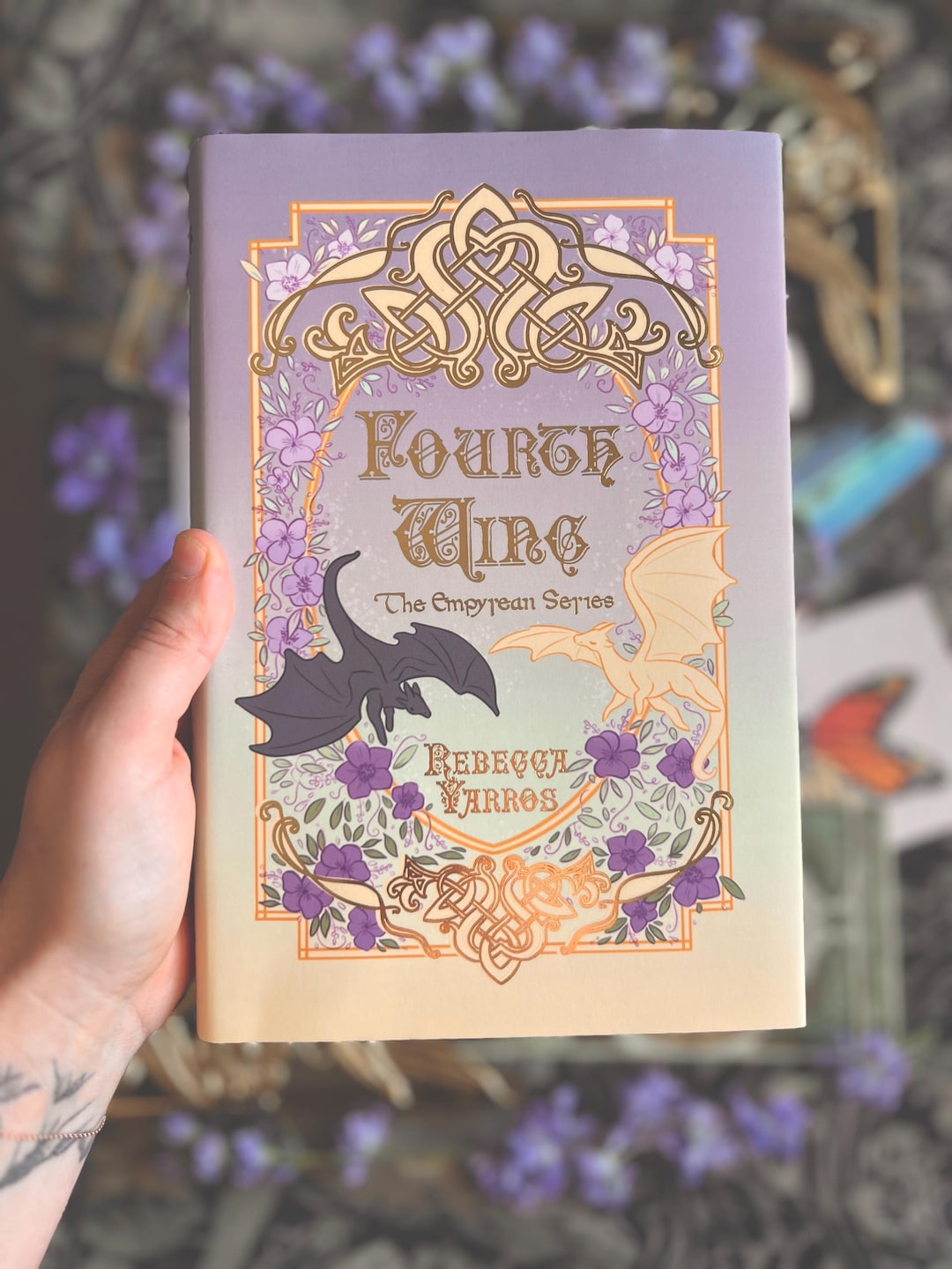 Fourth Wing Gold Foil Dust Jacket - Etsy
