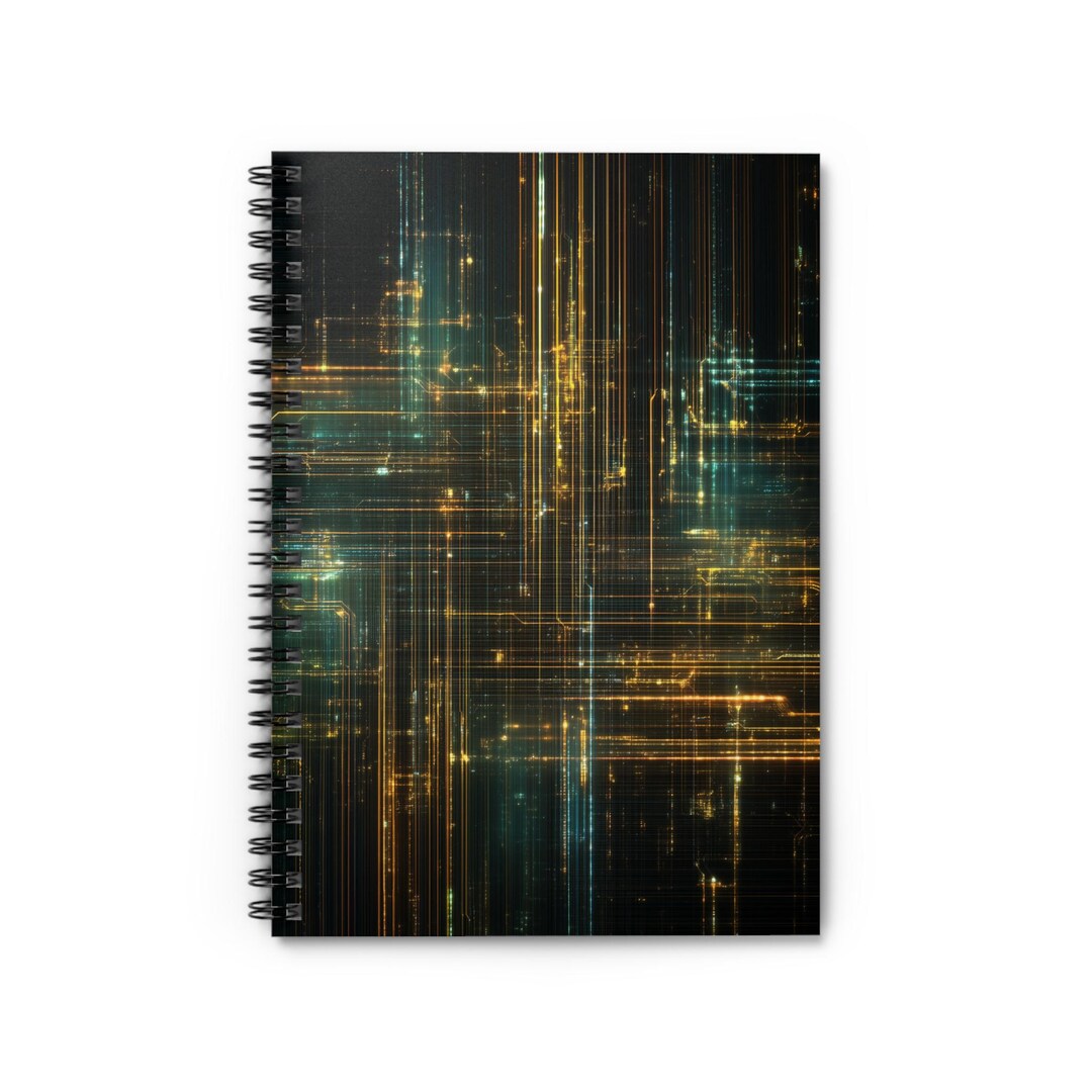 Futuristic Spiral Notebook - Ruled Lines, Ideal for Students ...