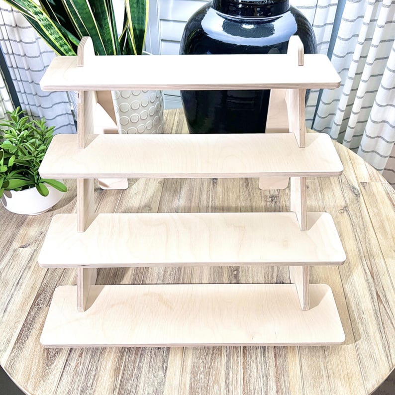 4-tier Baltic Birch Wood Display Stand: Craft Show Display Shelving - Etsy