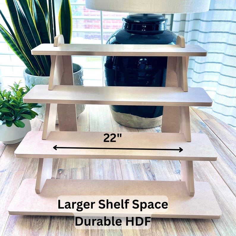 4-tier HDF Display Stand: Craft Fair Tabletop Shelf (22" Shelves) - Etsy