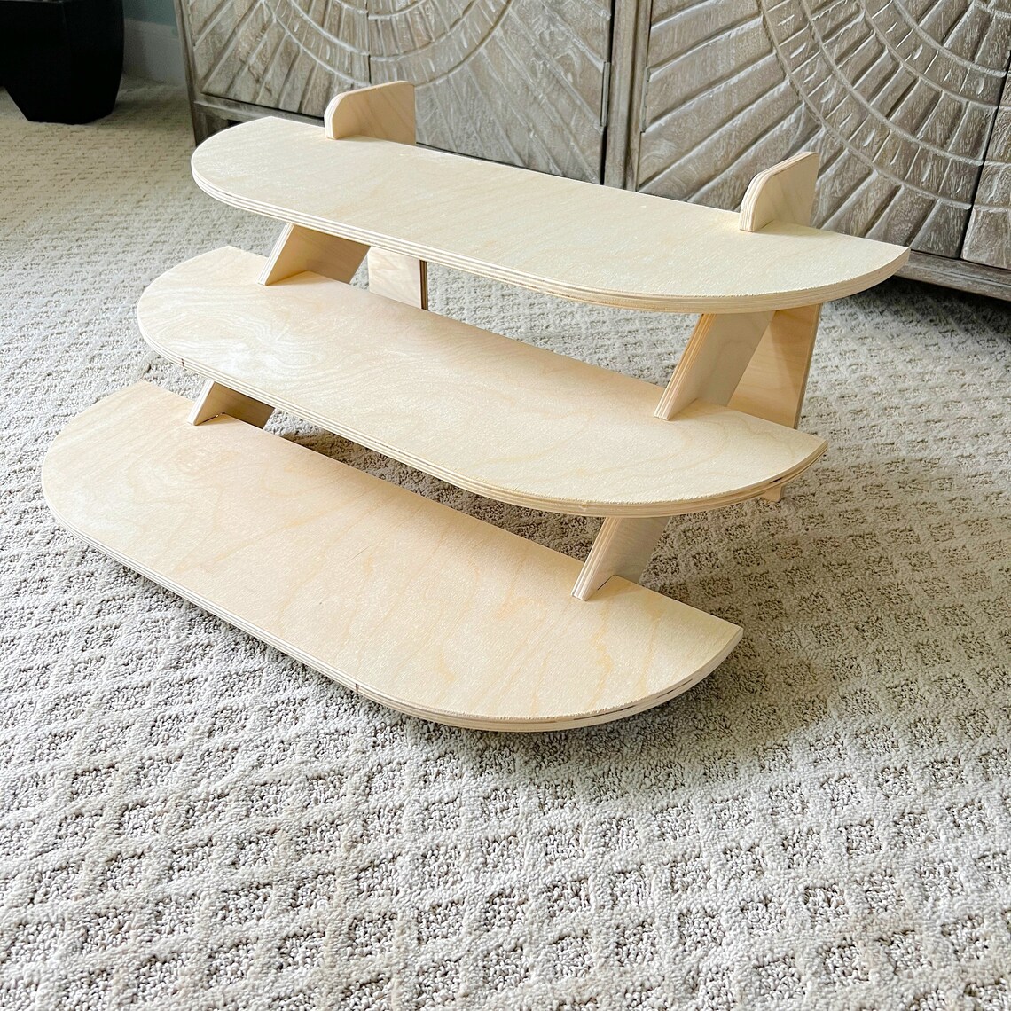 3-tier 25 Curved Display Stand, Large Display Stand, Craft Show Display ...