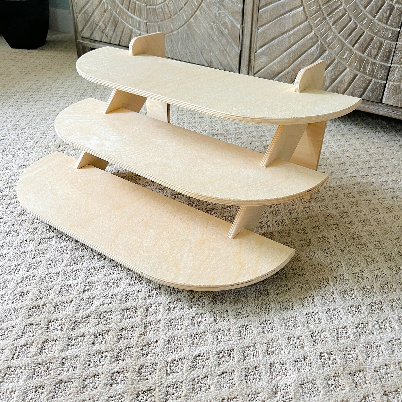 3-tier 25 Curved Display Stand, Large Display Stand, Craft Show Display ...