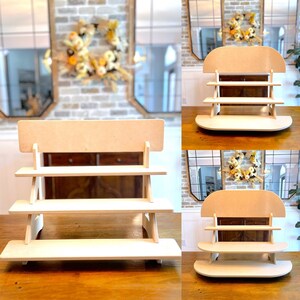 2-pack Display Stands - Unfinished MDF, 3-tier Display Stand, Value ...