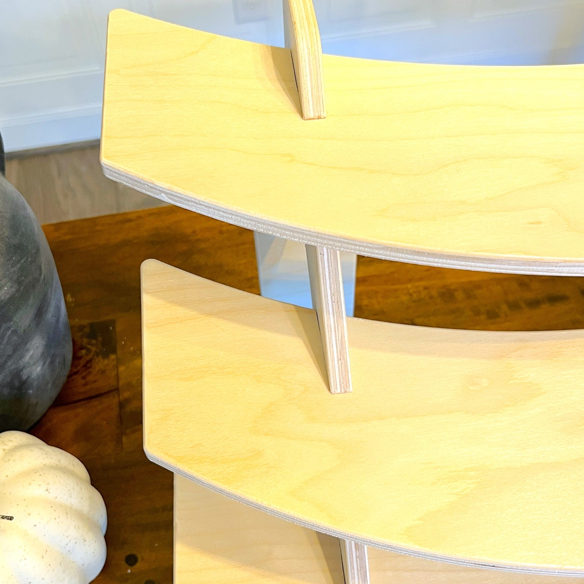 4-tier 22" Display, Curved Display Stand, Heavy Duty Display, Candle ...