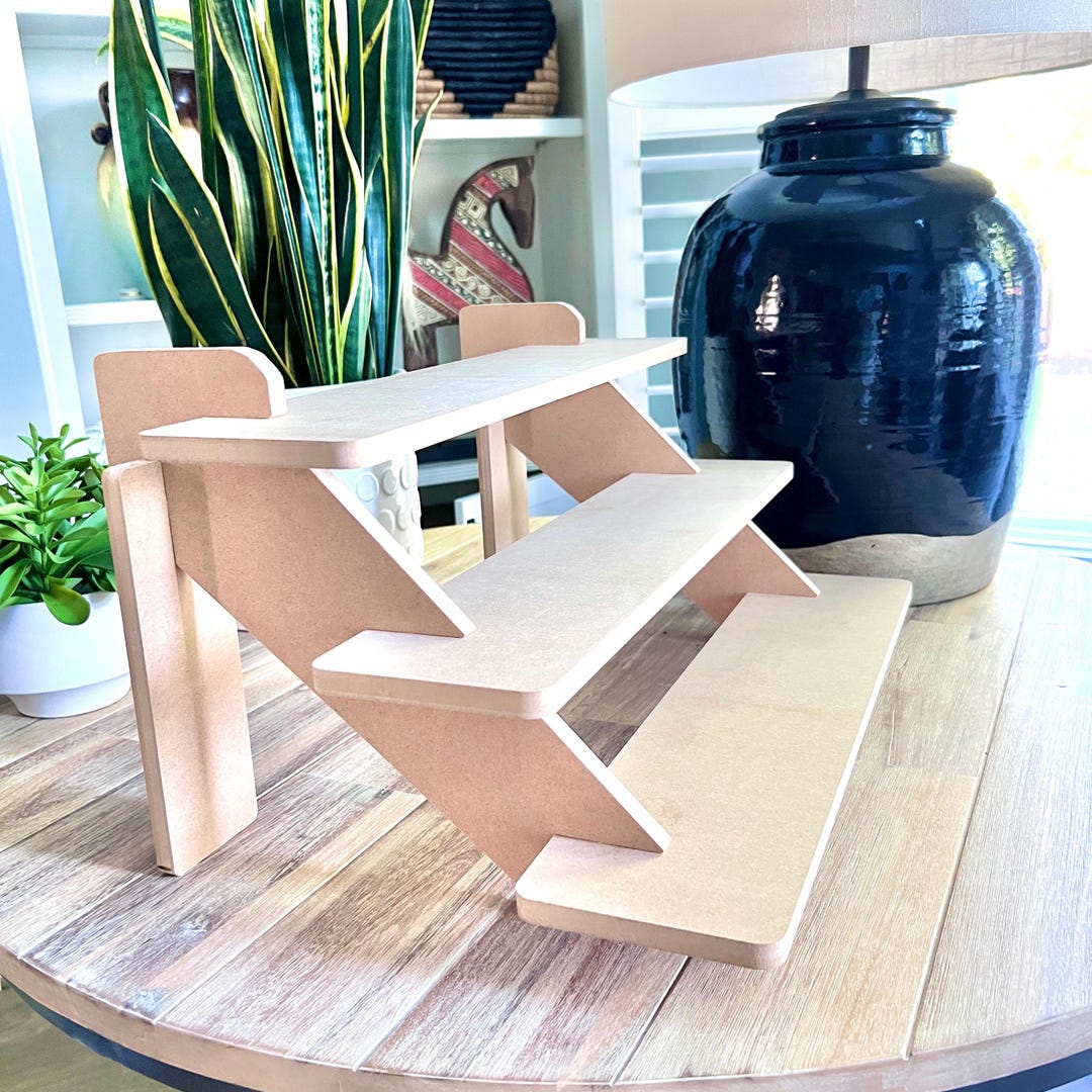 3-tier 21.5" Display Stand MDF, Wood Display Stand, Candle Display ...