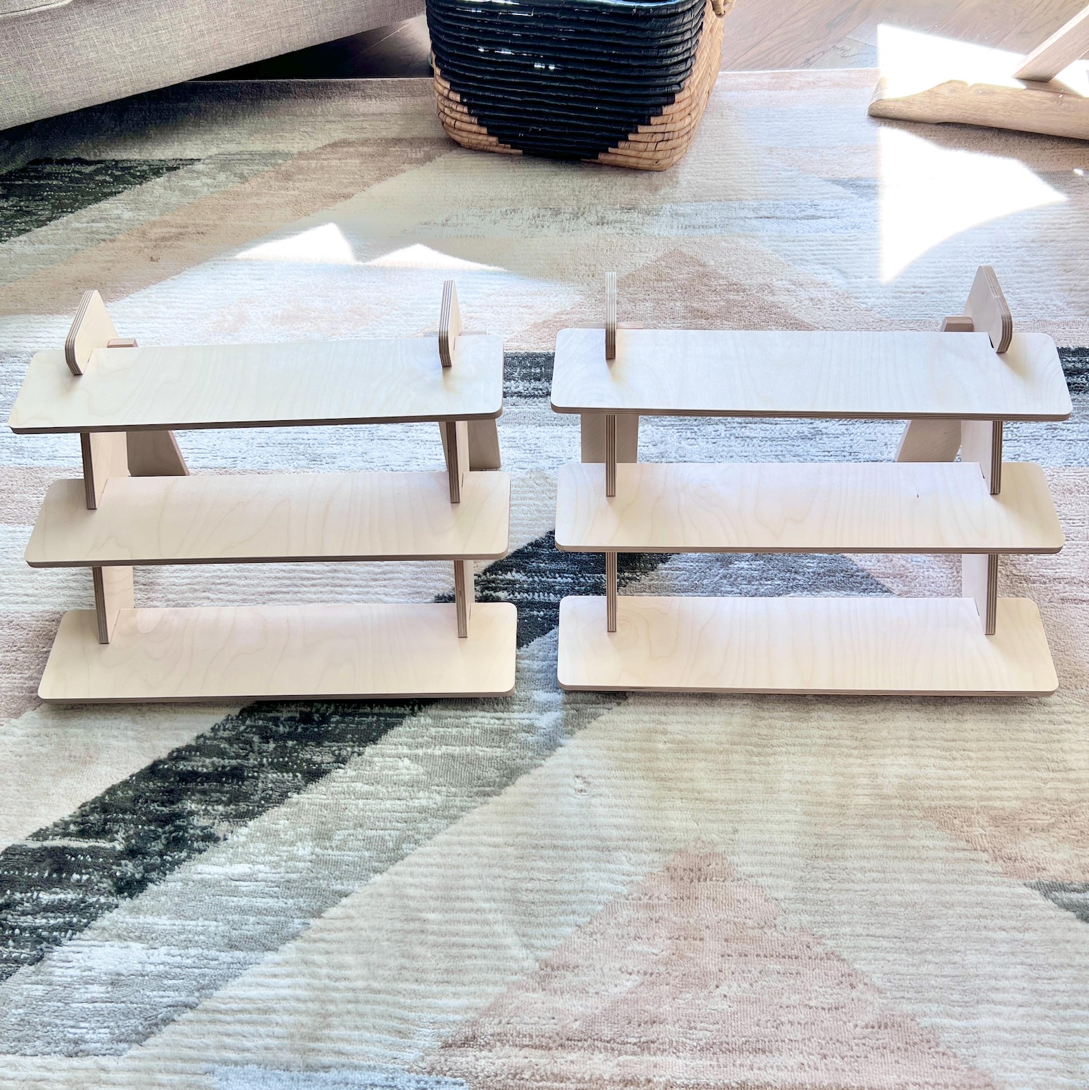 Birch Plywood Display Stand Bundle: Craft Show Tabletop Shelves, 7 ...