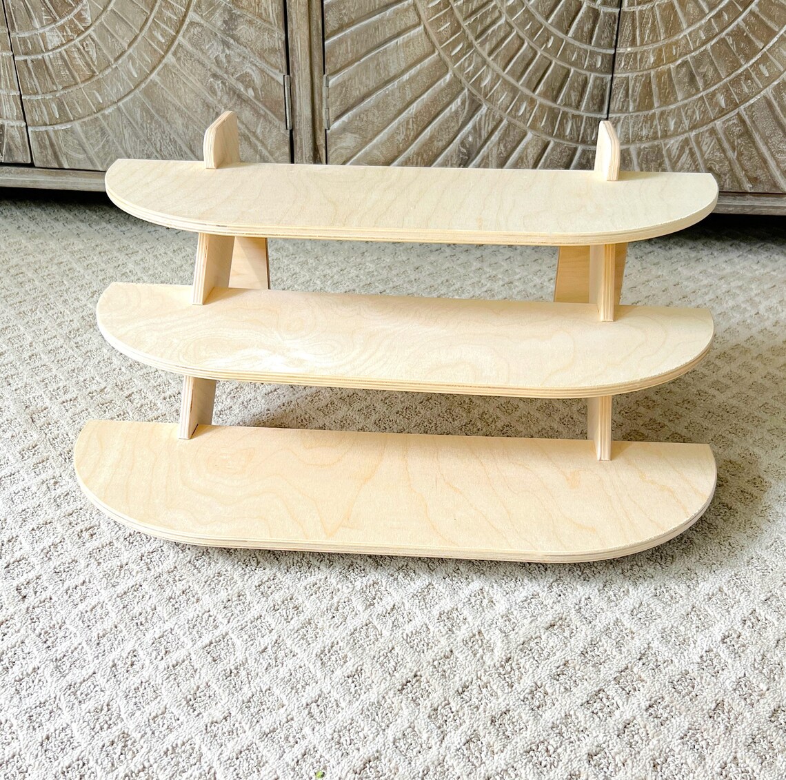 3-tier 25 Curved Display Stand, Large Display Stand, Craft Show Display ...