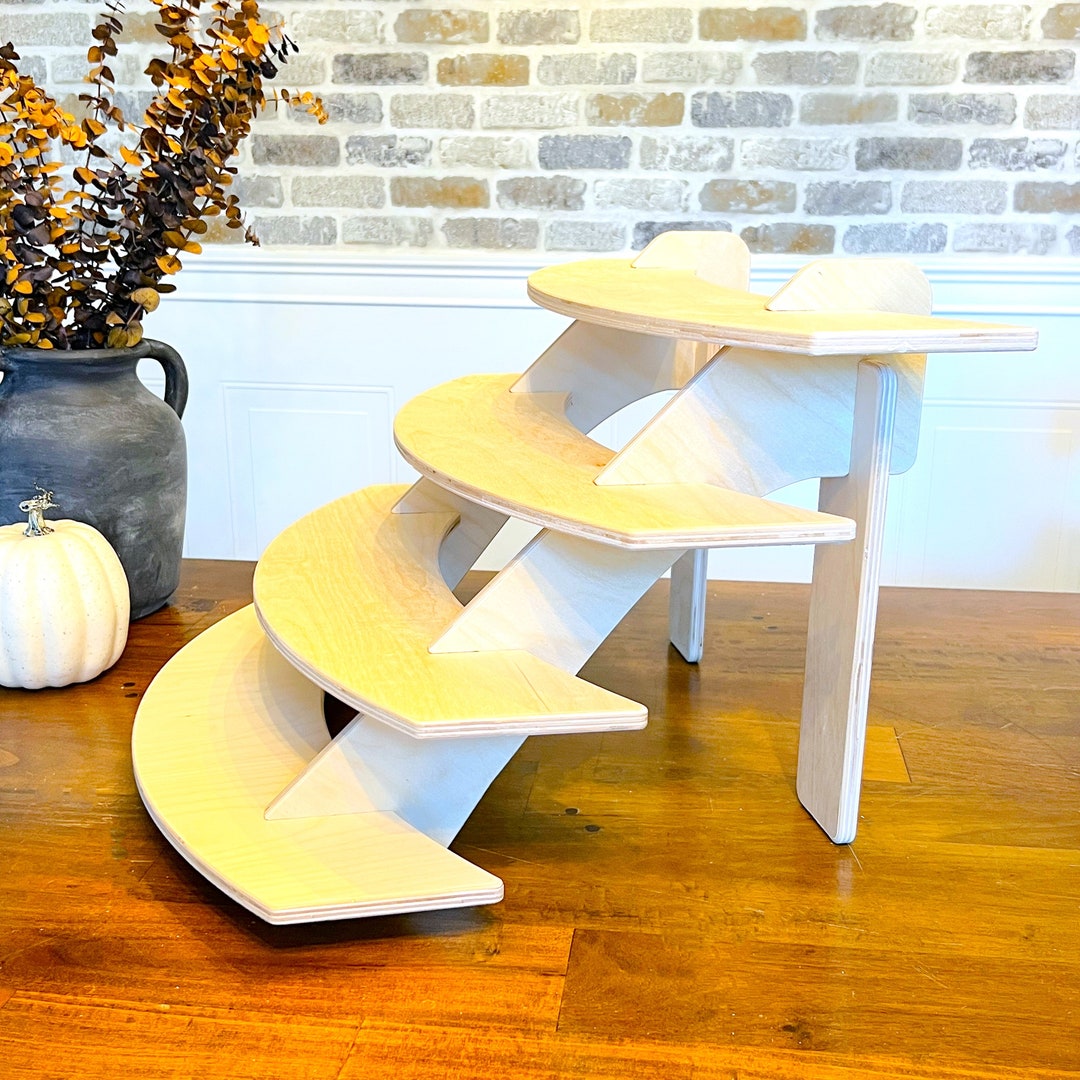 4-tier 22" Display, Curved Display Stand, Heavy Duty Display, Candle ...