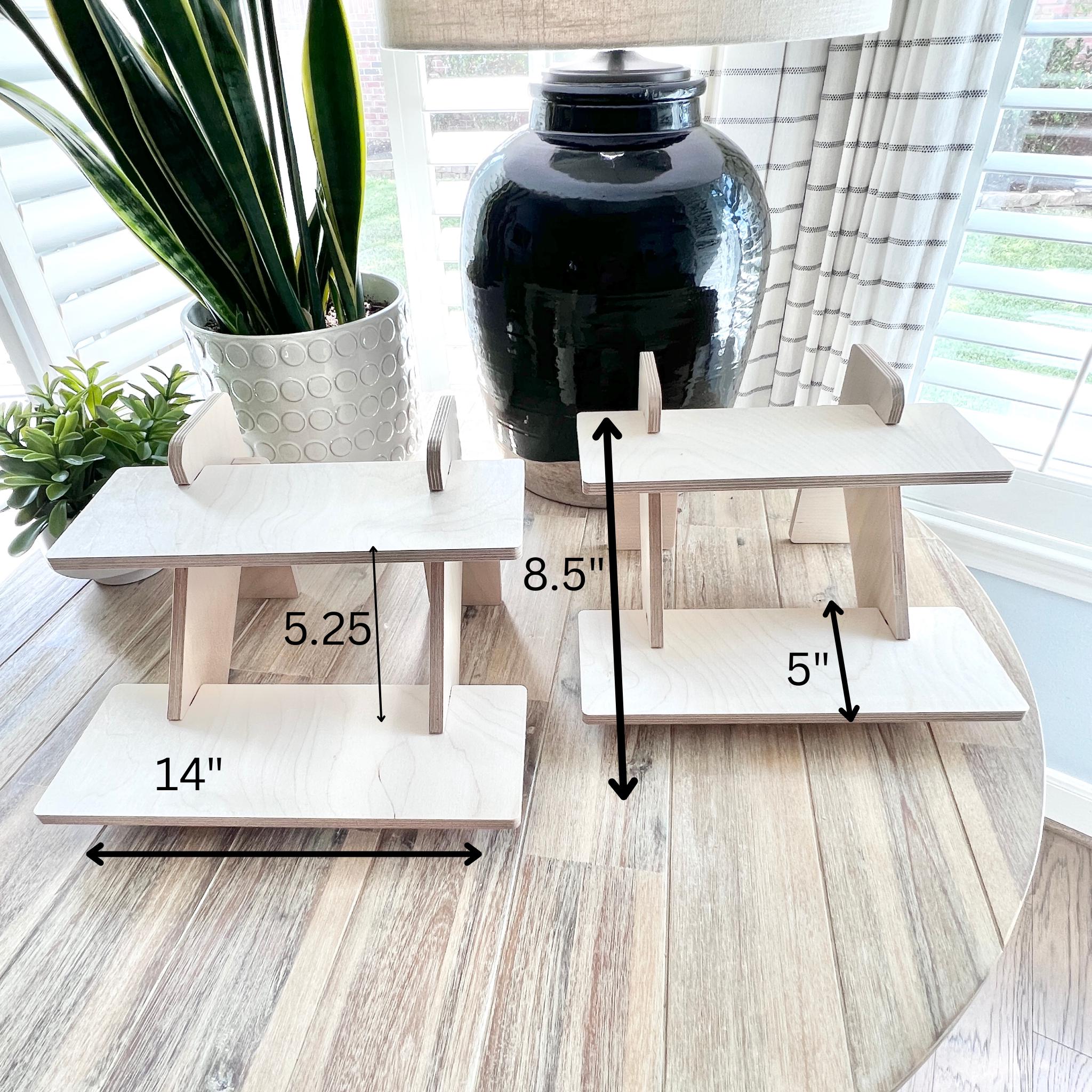 Birch Plywood Display Stand Bundle: Craft Show Tabletop Shelves, 7 ...