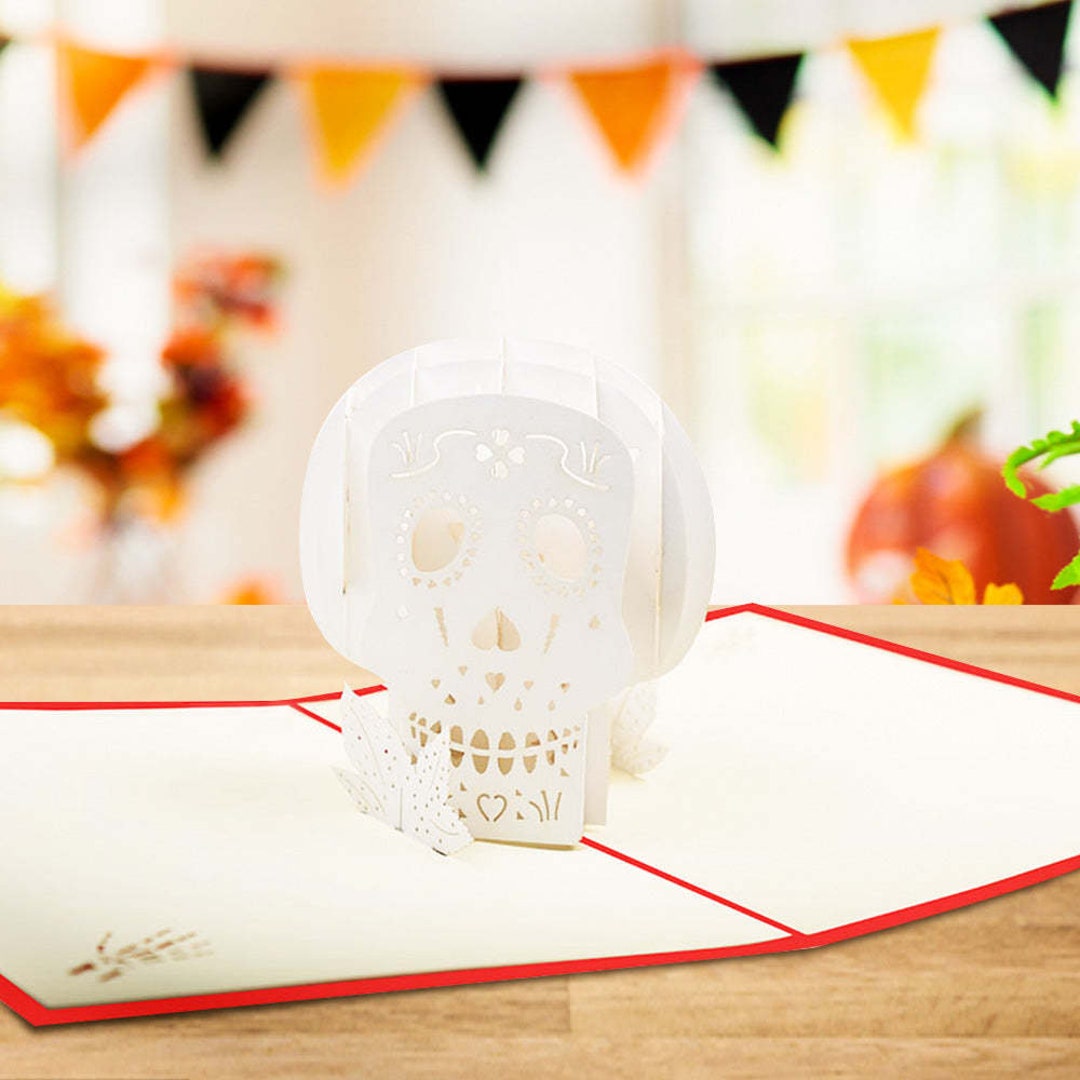 Halloween 3D Pop up Card Skull Pop up Greeting Card - Etsy