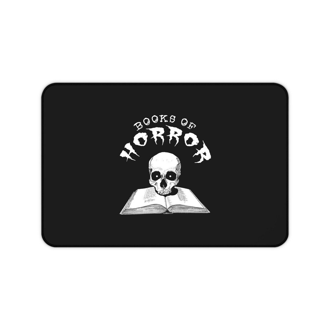 Books of Horror Desk Mat, Office Decor, Skulls and Spooky Design, Gamer ...