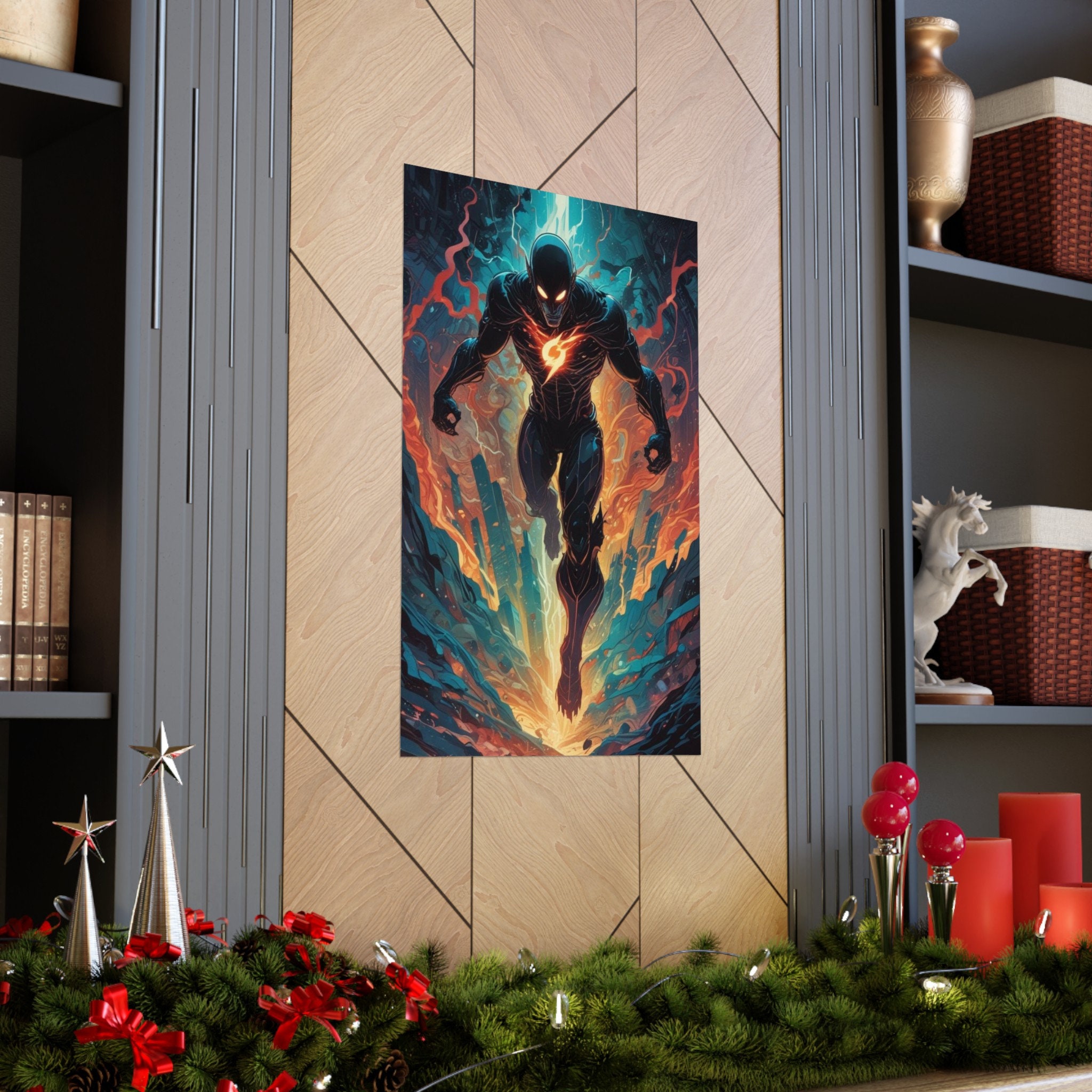 Evil Speedster Poster - Villainous Speedster With Destroyed City ...