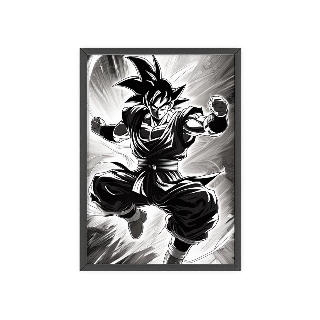 Dragon Ball Goku Powering up Wall Art/ Poster - Etsy