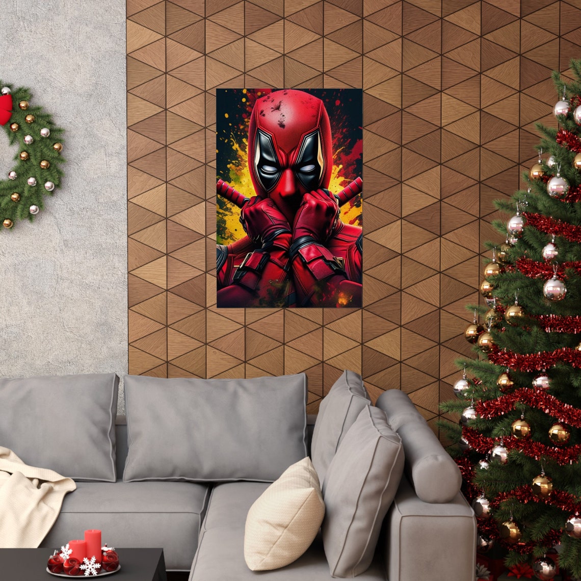 Deadpool in Action Poster - Quirky Antihero Movie Pose - Funny Wall Art ...