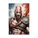 Fierce Kratos Portrait - God of War Headshot Poster, Epic Warrior Wall ...