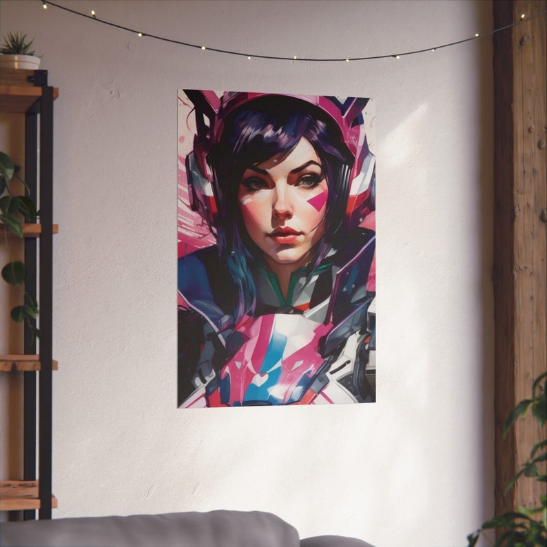 Overwatch D.VA Concept Poster - Iconic Mech Pilot Action Wall Art ...
