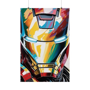Iron Man Armor Headshot Poster - Iconic Superhero Portrait Print ...