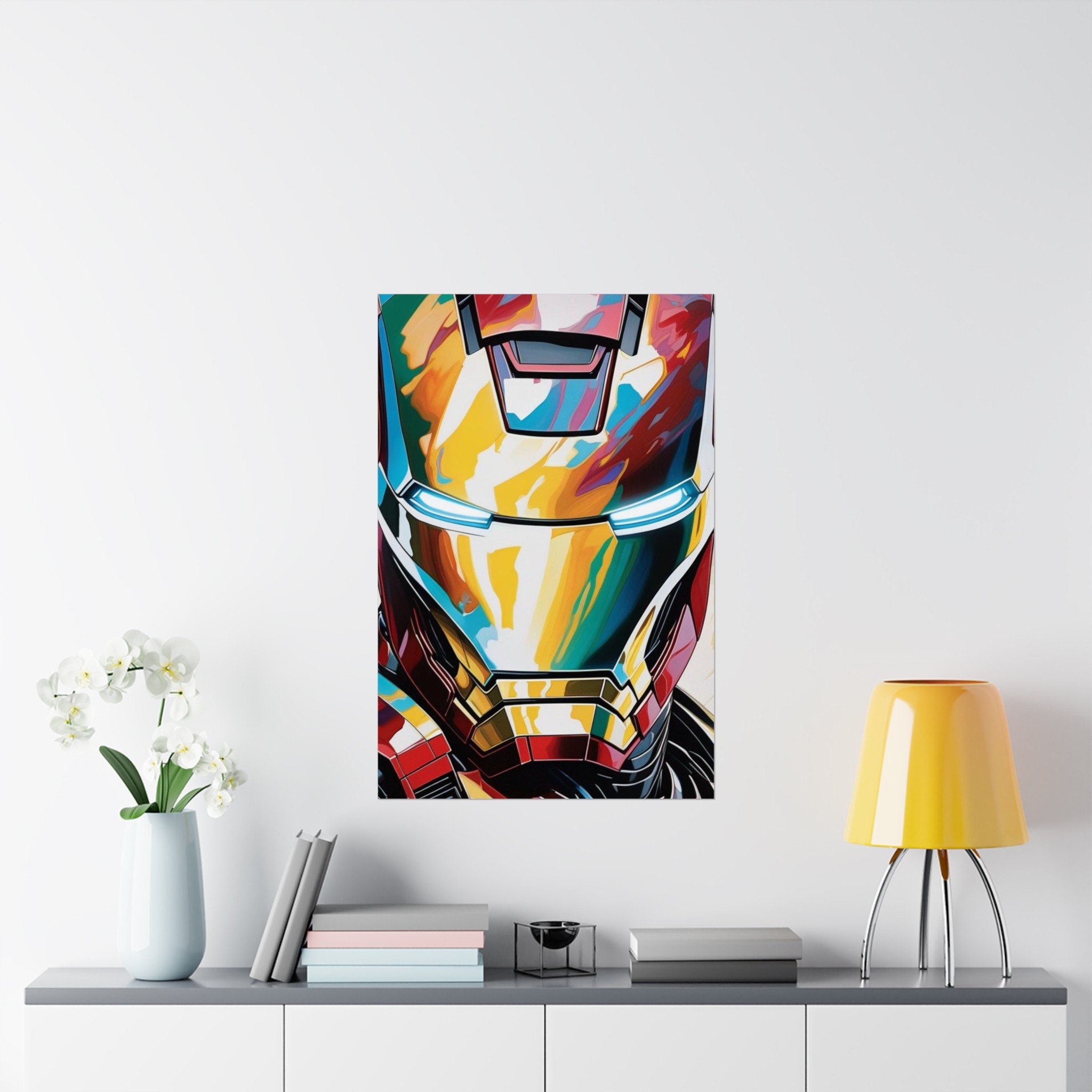 Iron Man Armor Headshot Poster - Iconic Superhero Portrait Print ...