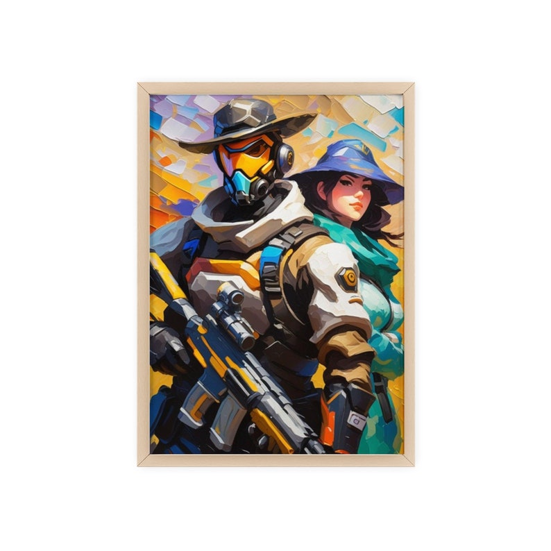 Colorful Overwatch Gaming Poster - Vibrant Hero Art Print, Unique Gamer ...