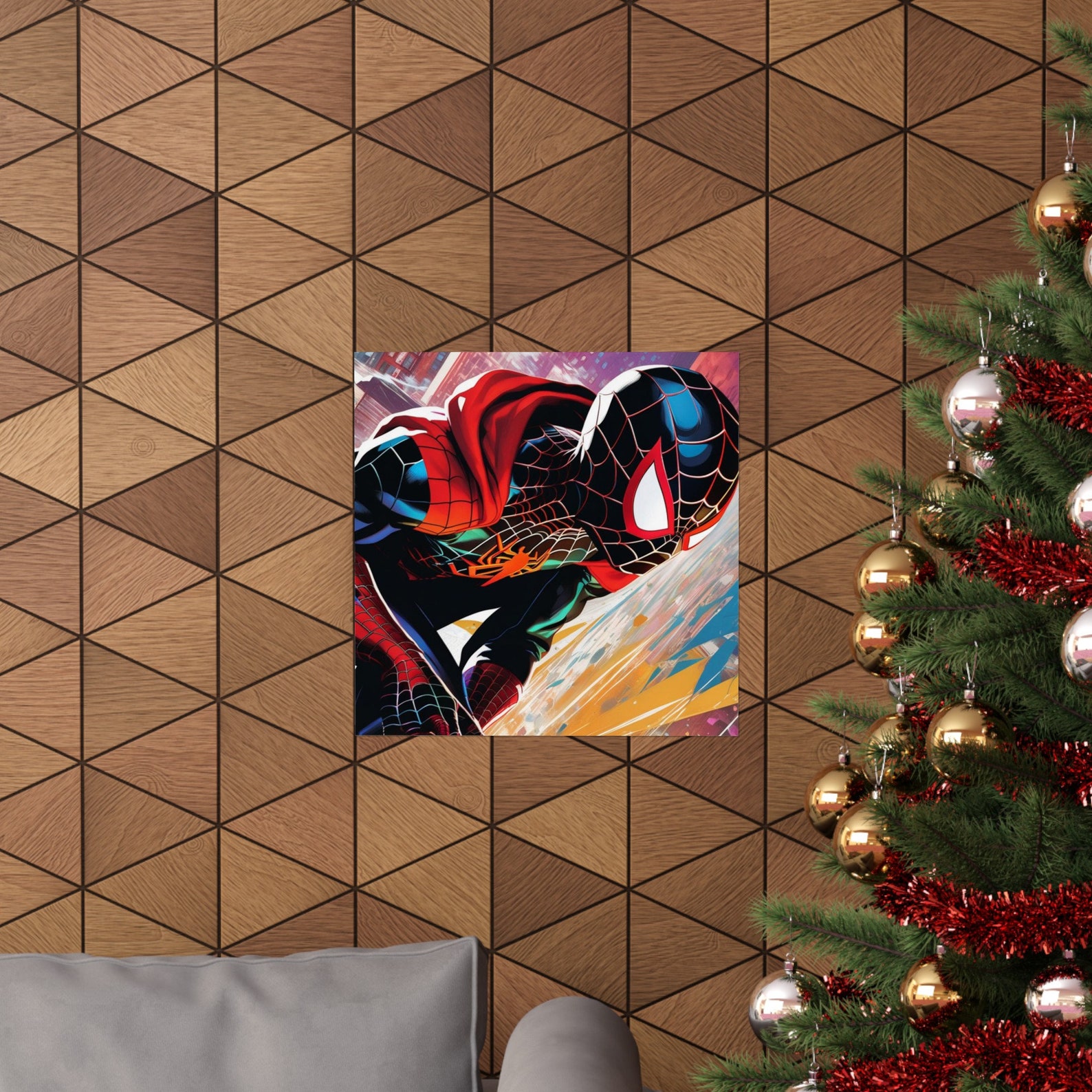 Miles Morales Overlooking City Poster - Striking Spider-man Art Print ...