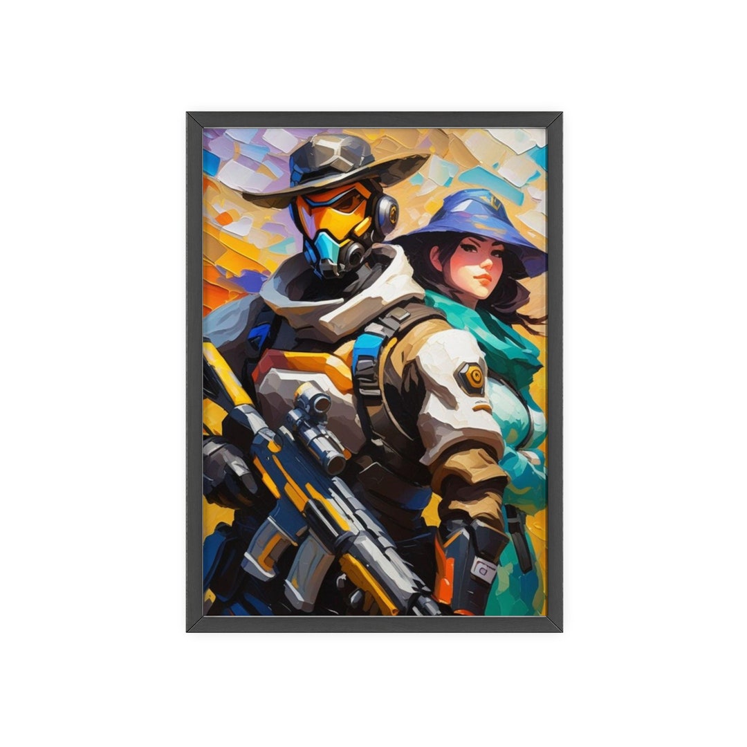 Colorful Overwatch Gaming Poster - Vibrant Hero Art Print, Unique Gamer ...