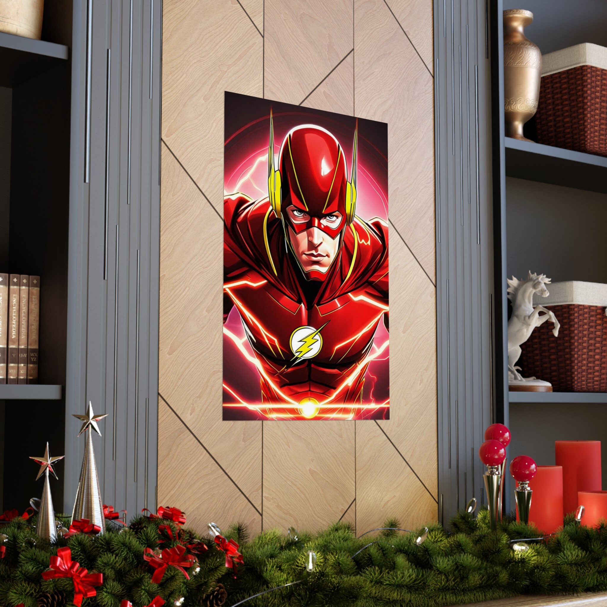 Electric Speedster Superhero Poster - the Flash Headshot With Lightning ...