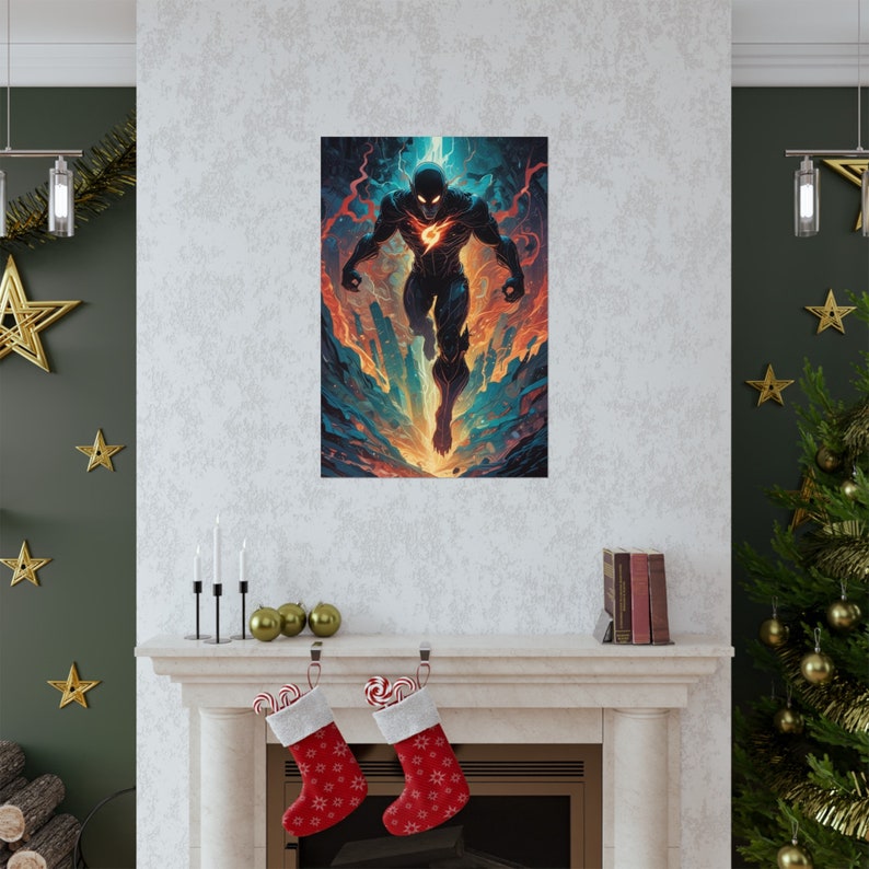 Evil Speedster Poster - Villainous Speedster With Destroyed City ...