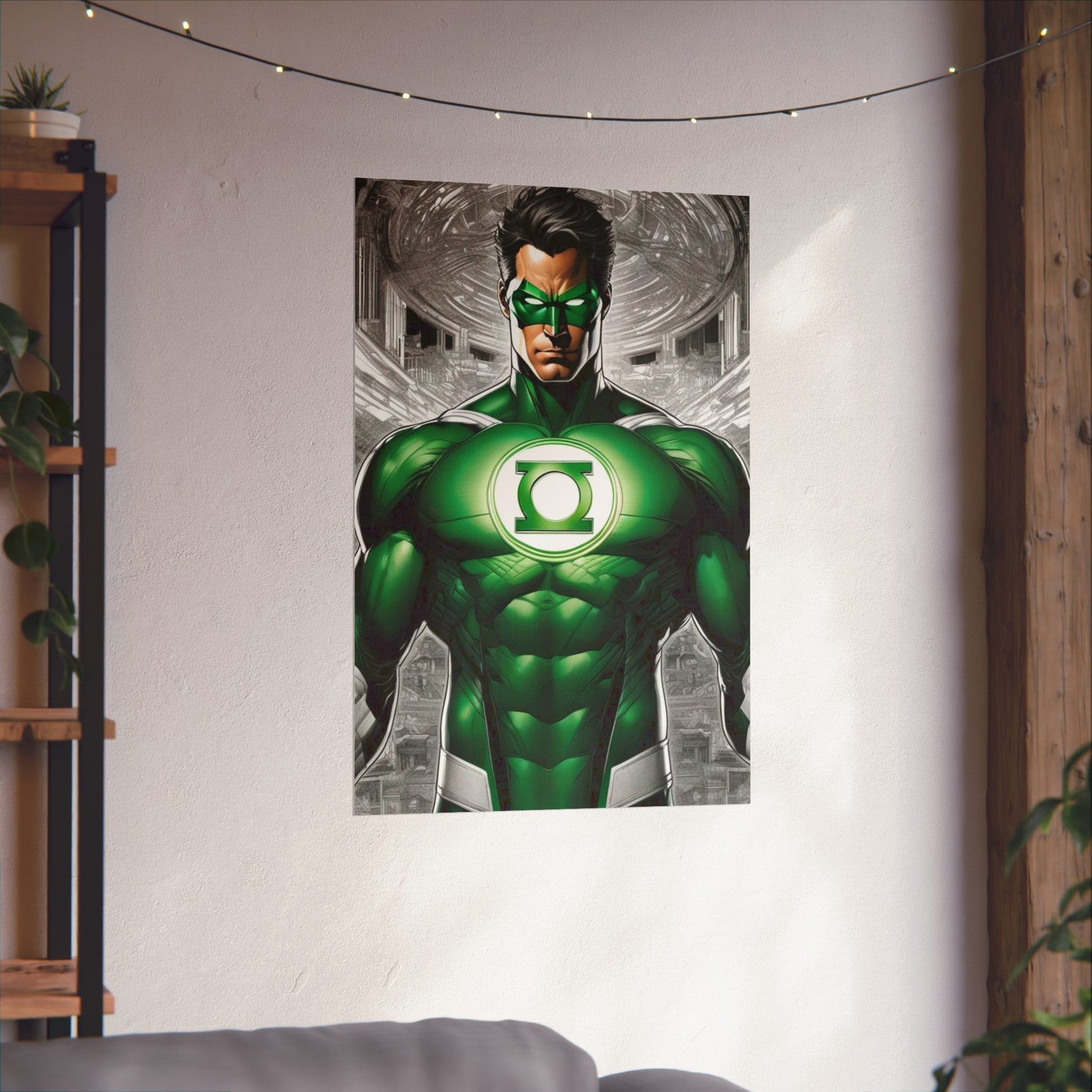 Vibrant Green Lantern Hal Jordan Poster - Unique Superhero Wall Art ...